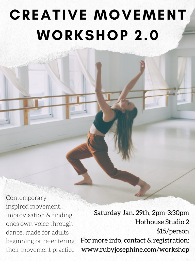 Creative Movement Workshop 2.0 : DanceMN
