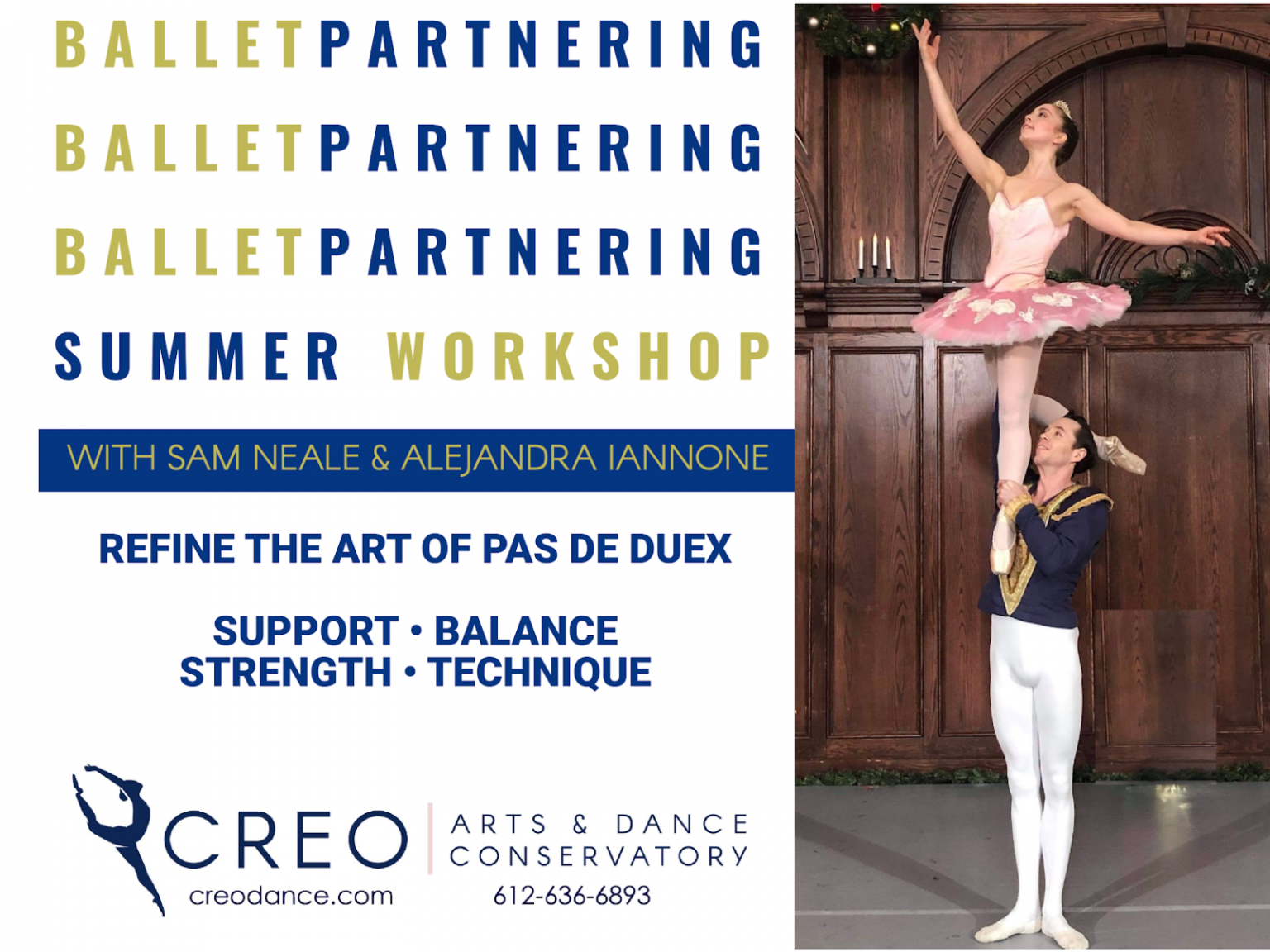 Classical Ballet Partnering Summer Workshop : DanceMN