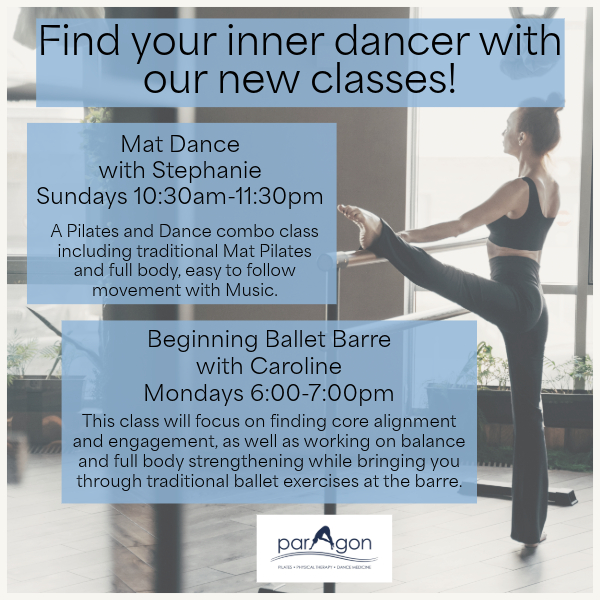 Class Offerings with Paragon Pilates & Physical Therapy : DanceMN